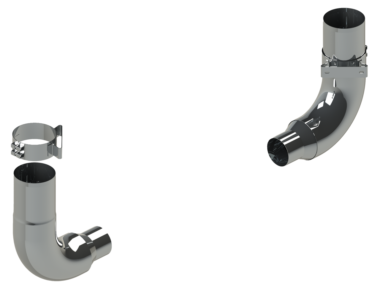 Freightliner Classic 8" Stack Kit (1 Piece) – Railsback Chrome Shop