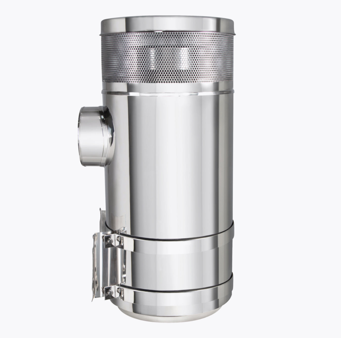 15" Stainless Air Cleaner Kit With Brackets For Pete...